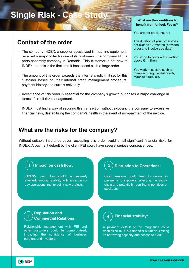 Single Risk - Case study - Cartan